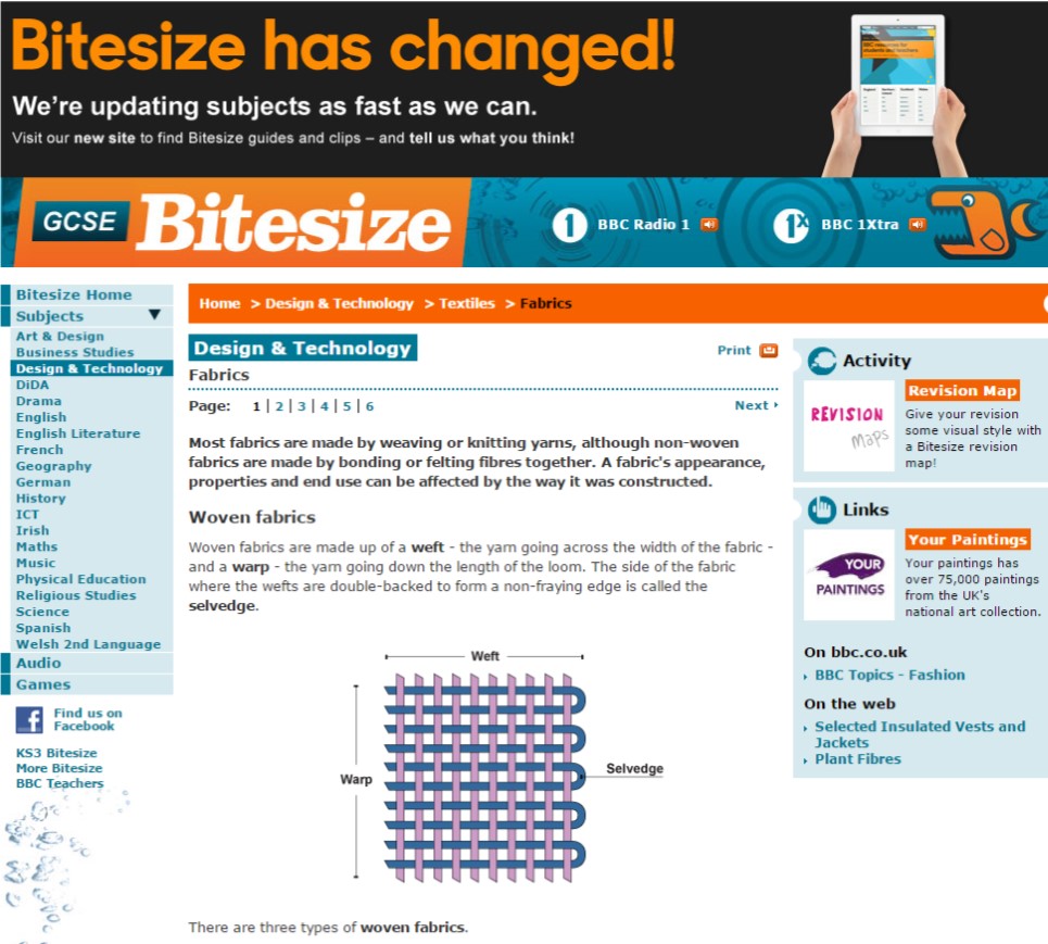 GCSE Revision On BBC Bitesize Design Technology